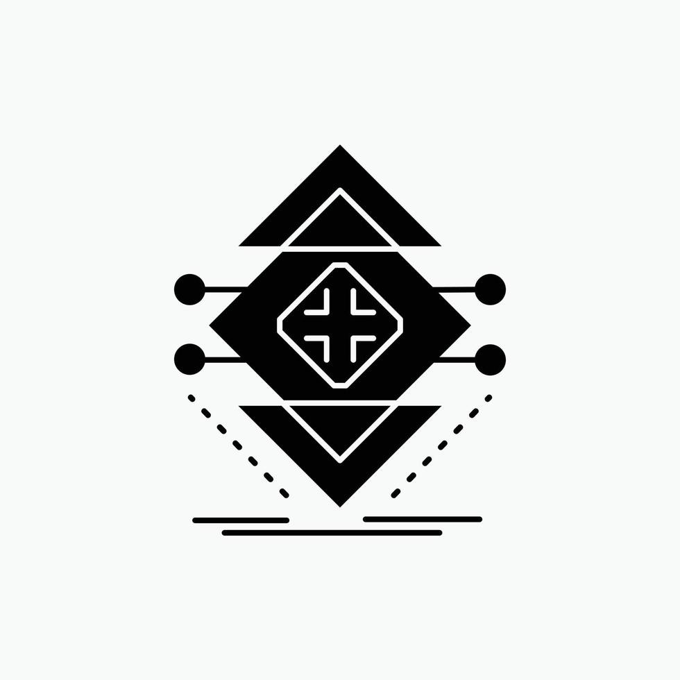 Computing Data Infrastructure Science Structure Glyph Icon Vector