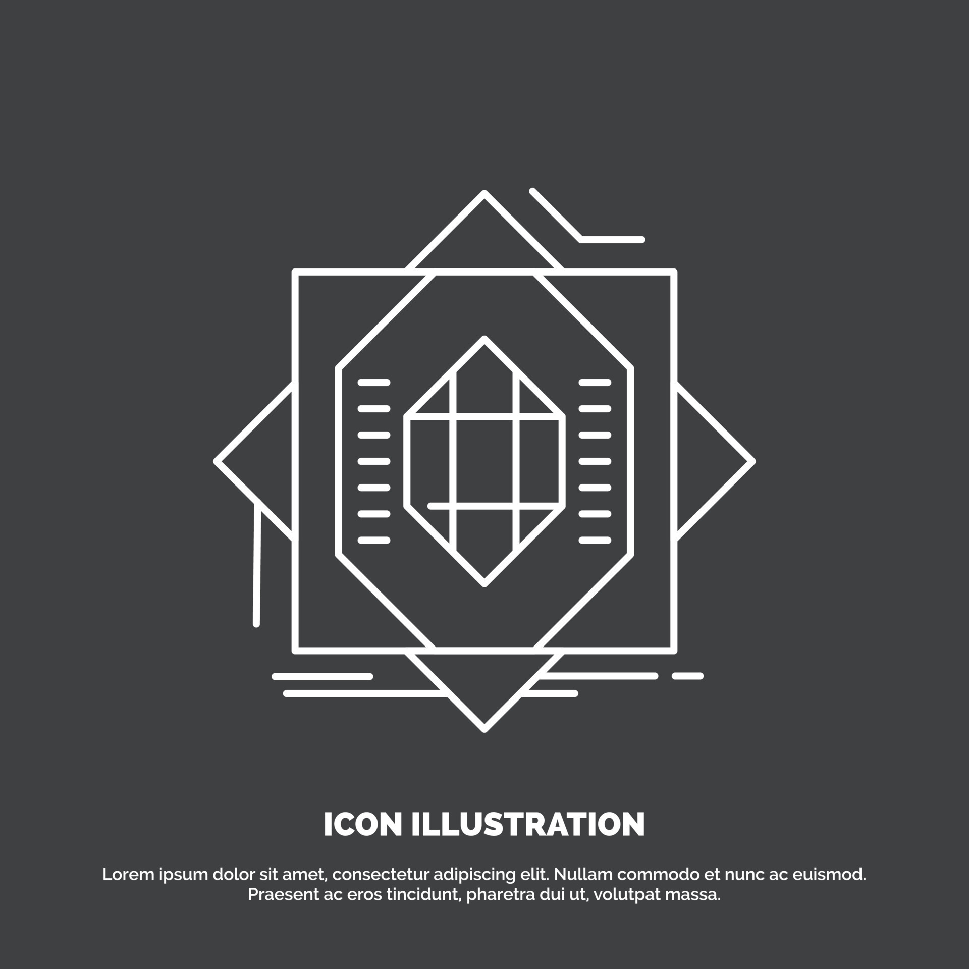 Abstract Core Fabrication Formation Forming Icon Line Vector
