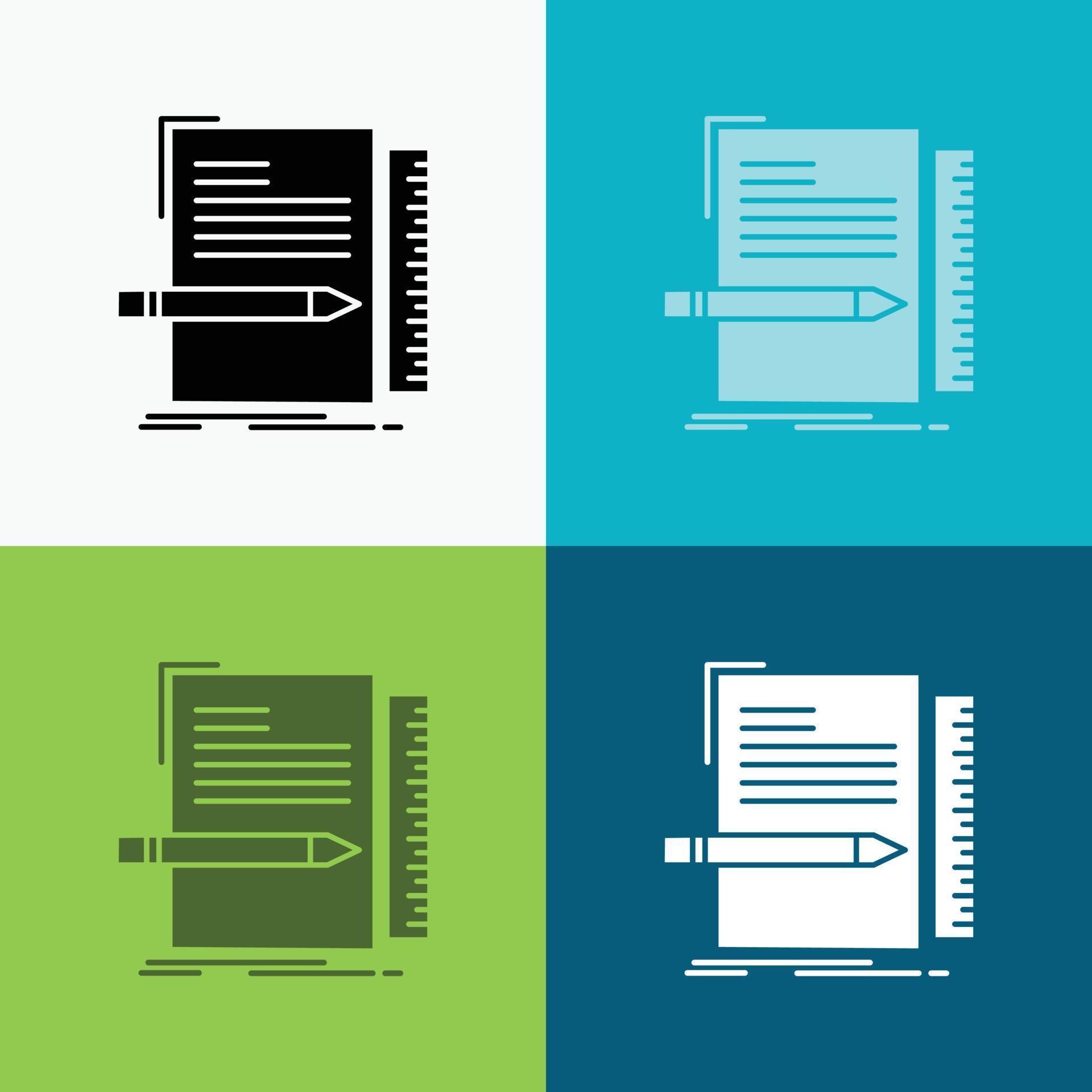 Code Coding File Programming Script Icon Over Various Background Glyph Style Design