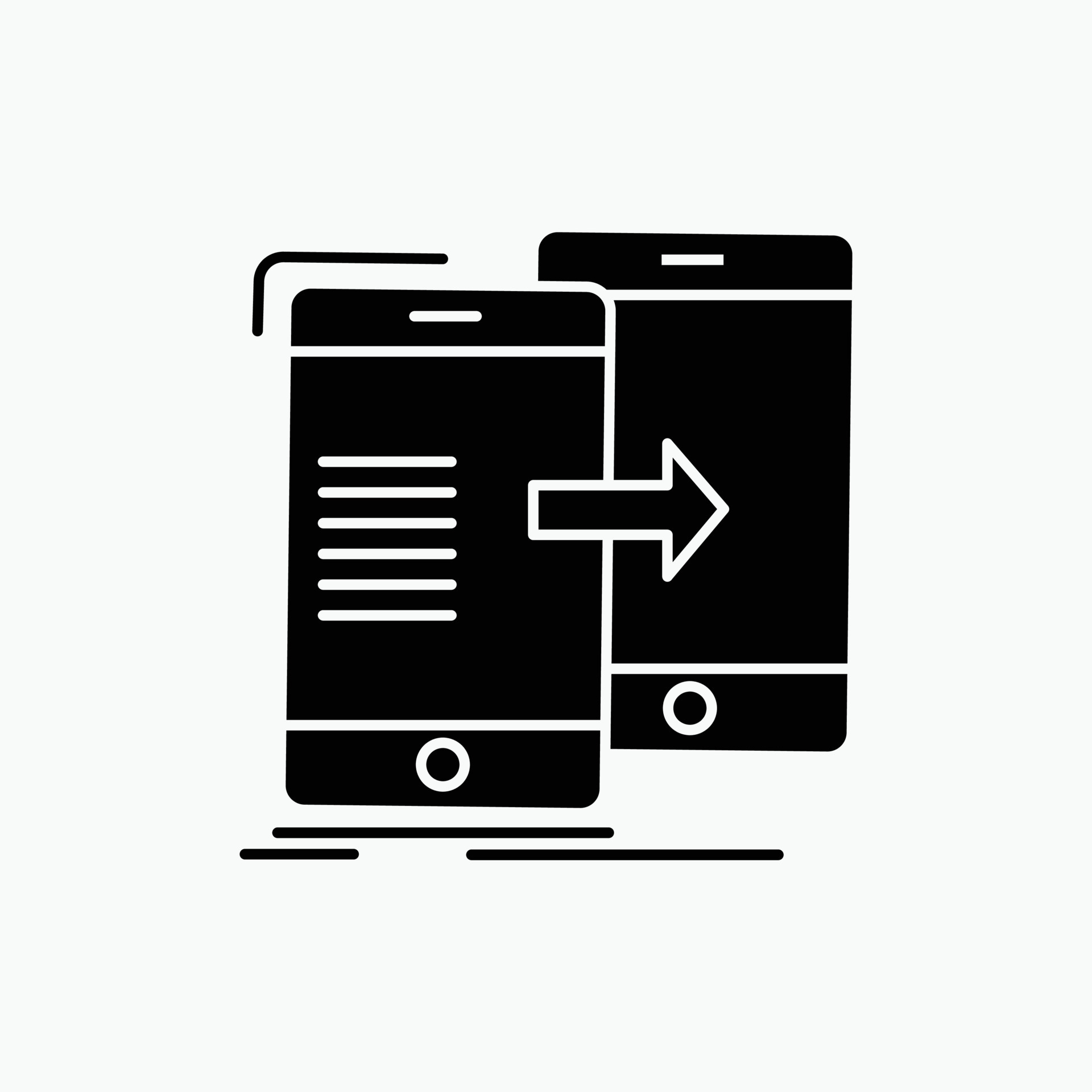 data. Sharing. sync. synchronization. syncing Glyph Icon. Vector isolated illustration 13046457 ...