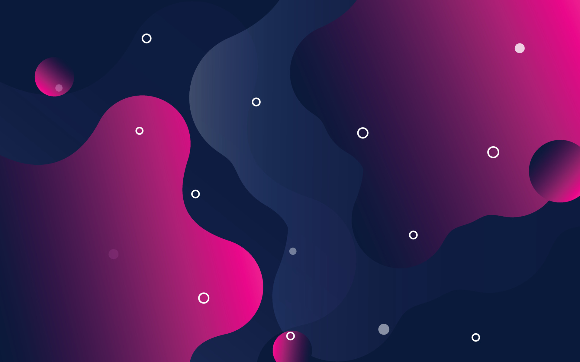 Floating Liquid Blobs Abstract Colorful Banner With Fluid Shapes