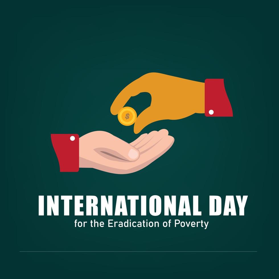 International Day For The Eradication Of Poverty Vector Simple And