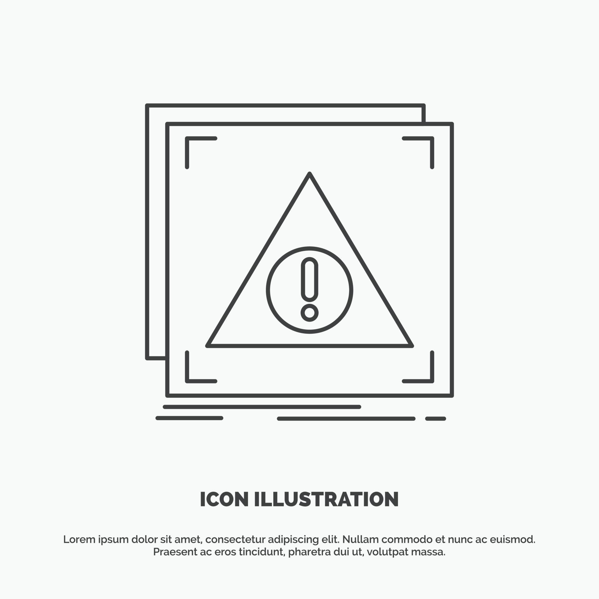 Error. Application. Denied. server. alert Icon. Line vector gray symbol for UI and UX. website ...