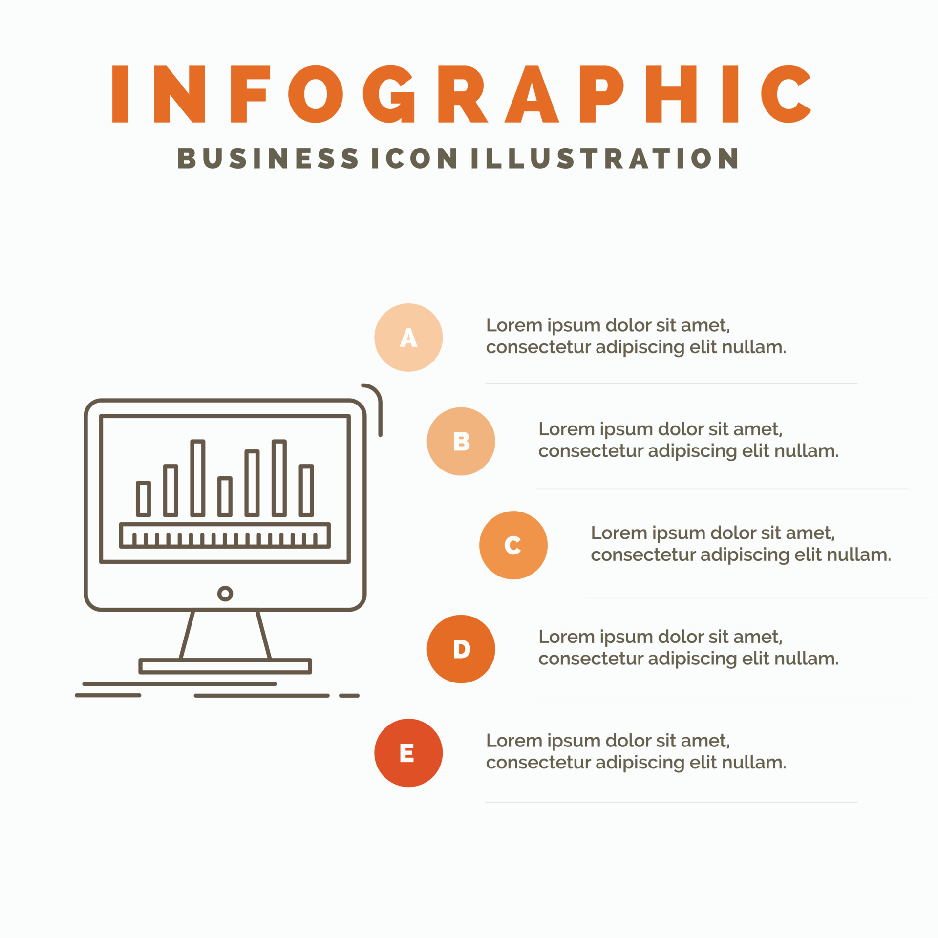 Analytics Processing Dashboard Data Stats Infographics Template For