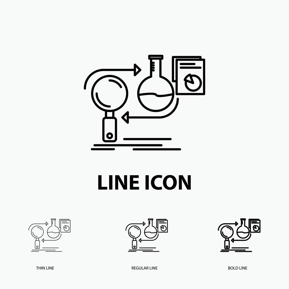 Analysis Business Develop Development Market Icon In Thin Regular And Bold Line Style