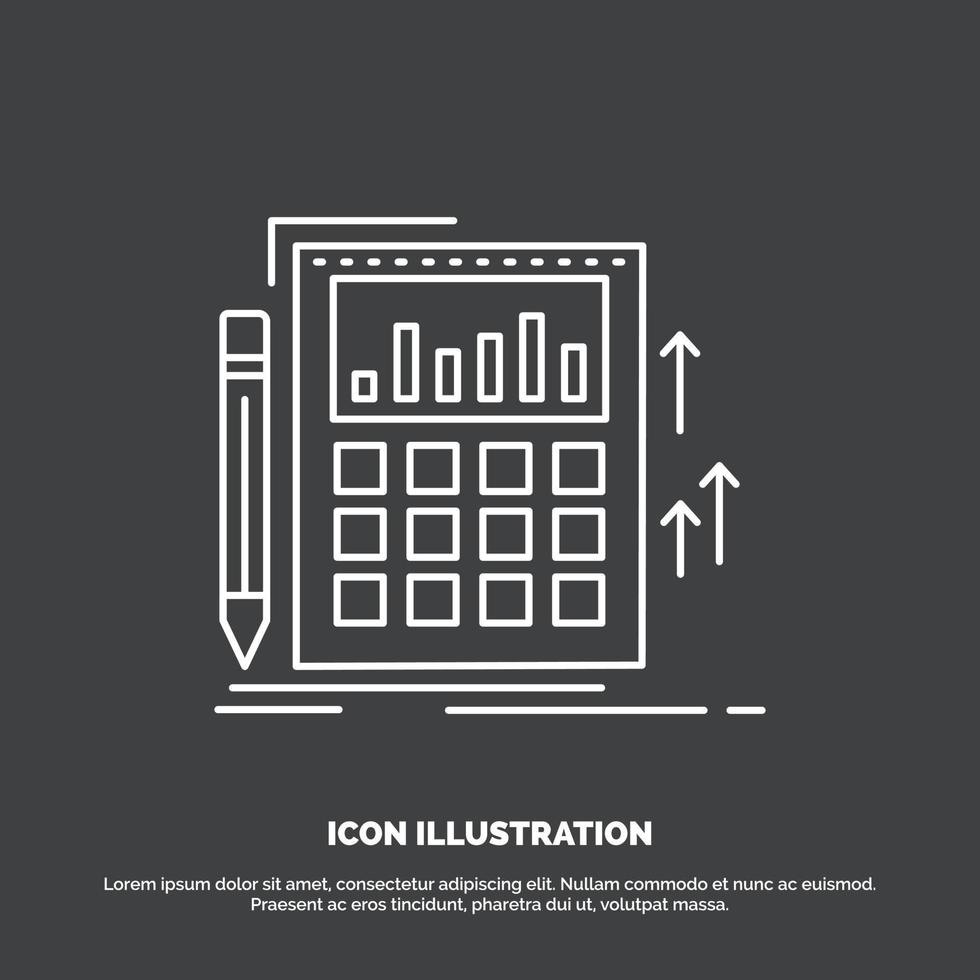 Accounting Audit Banking Calculation Calculator Icon Line Vector Symbol For Ui And Ux
