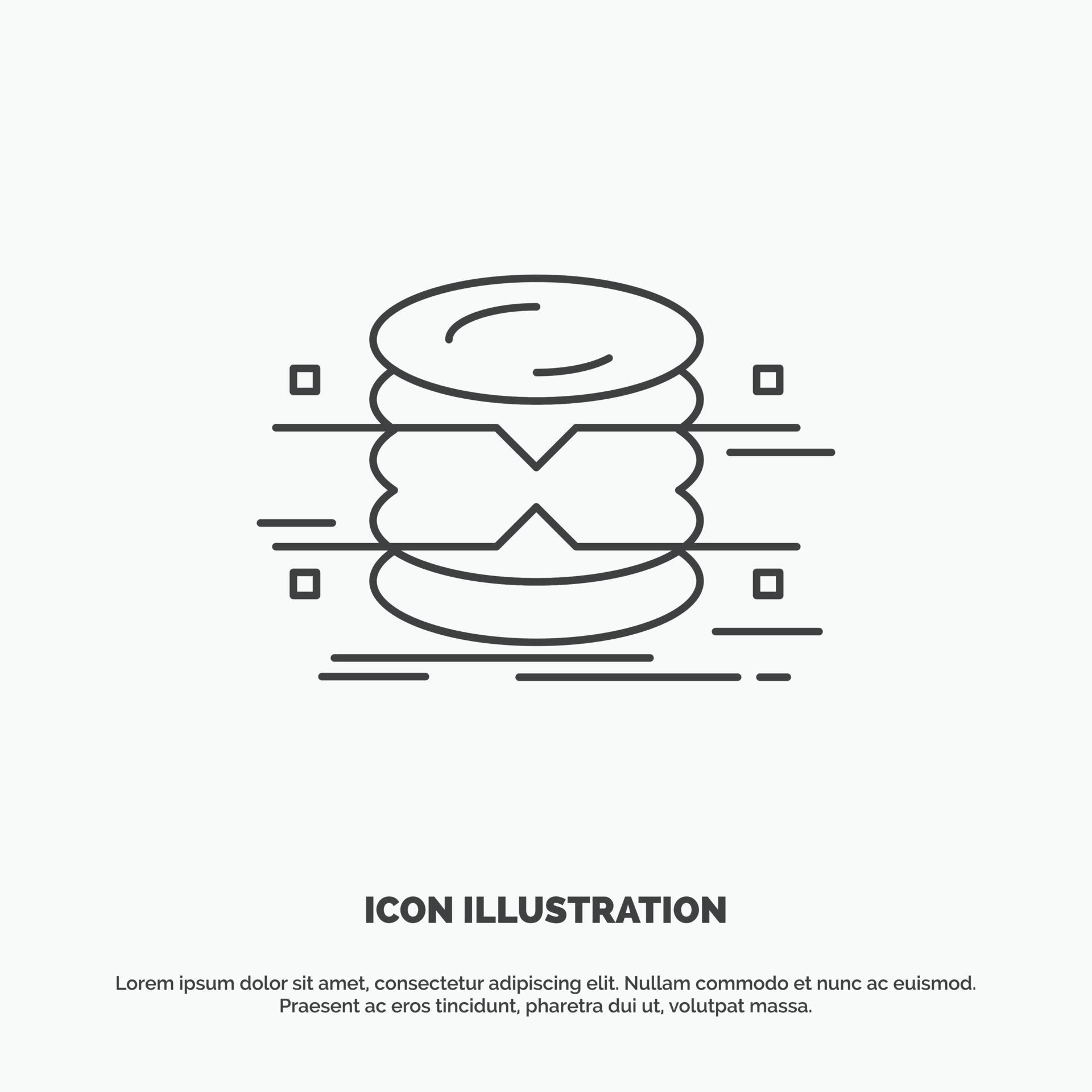 database. data. architecture. infographics. monitoring Icon. Line vector gray symbol for UI and ...