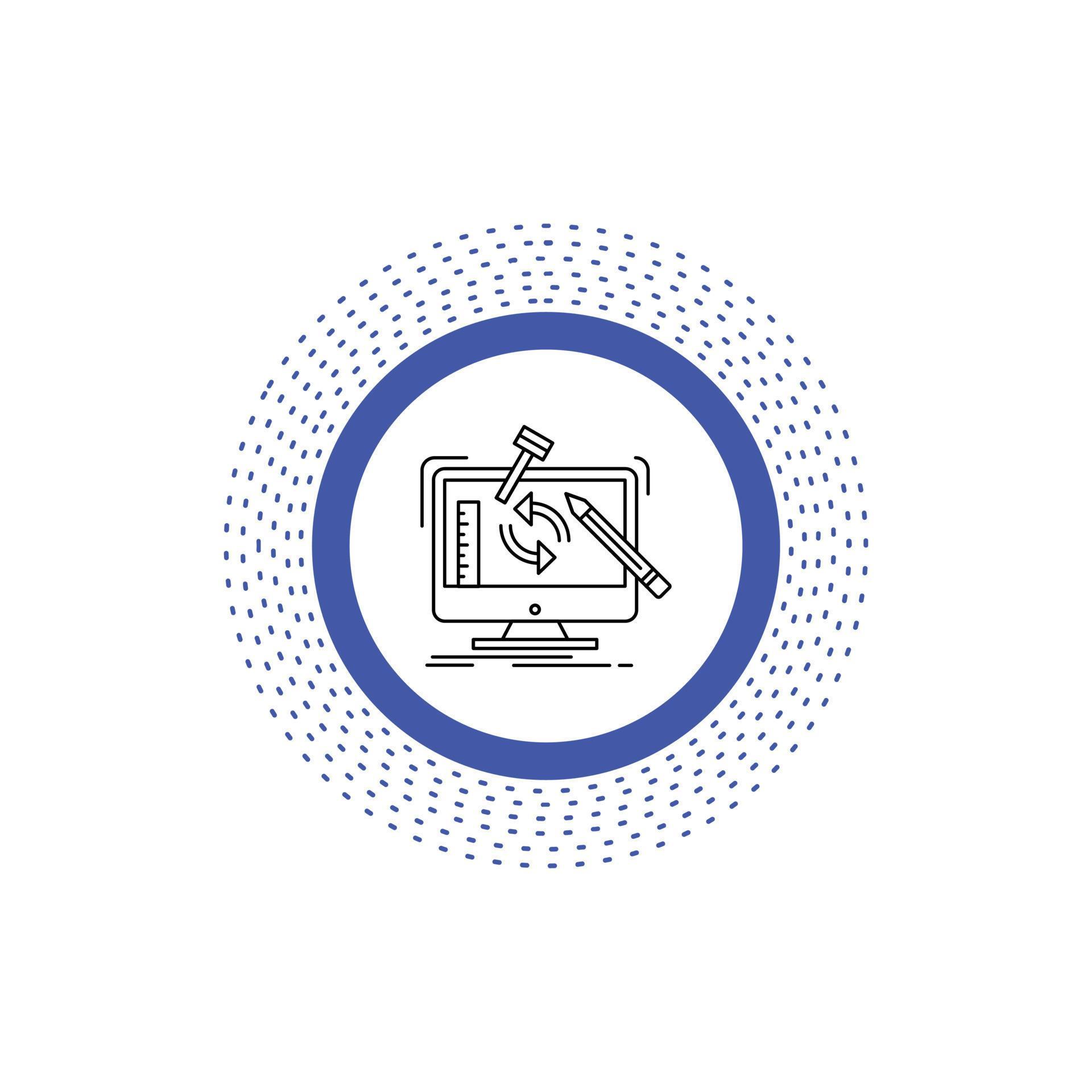 engineering. project. tools. workshop. processing Line Icon. Vector isolated illustration ...