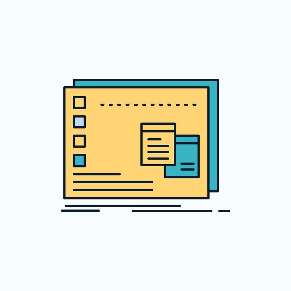 Window. Mac. operational. os. program Flat Icon. green and Yellow sign and symbols for website ...