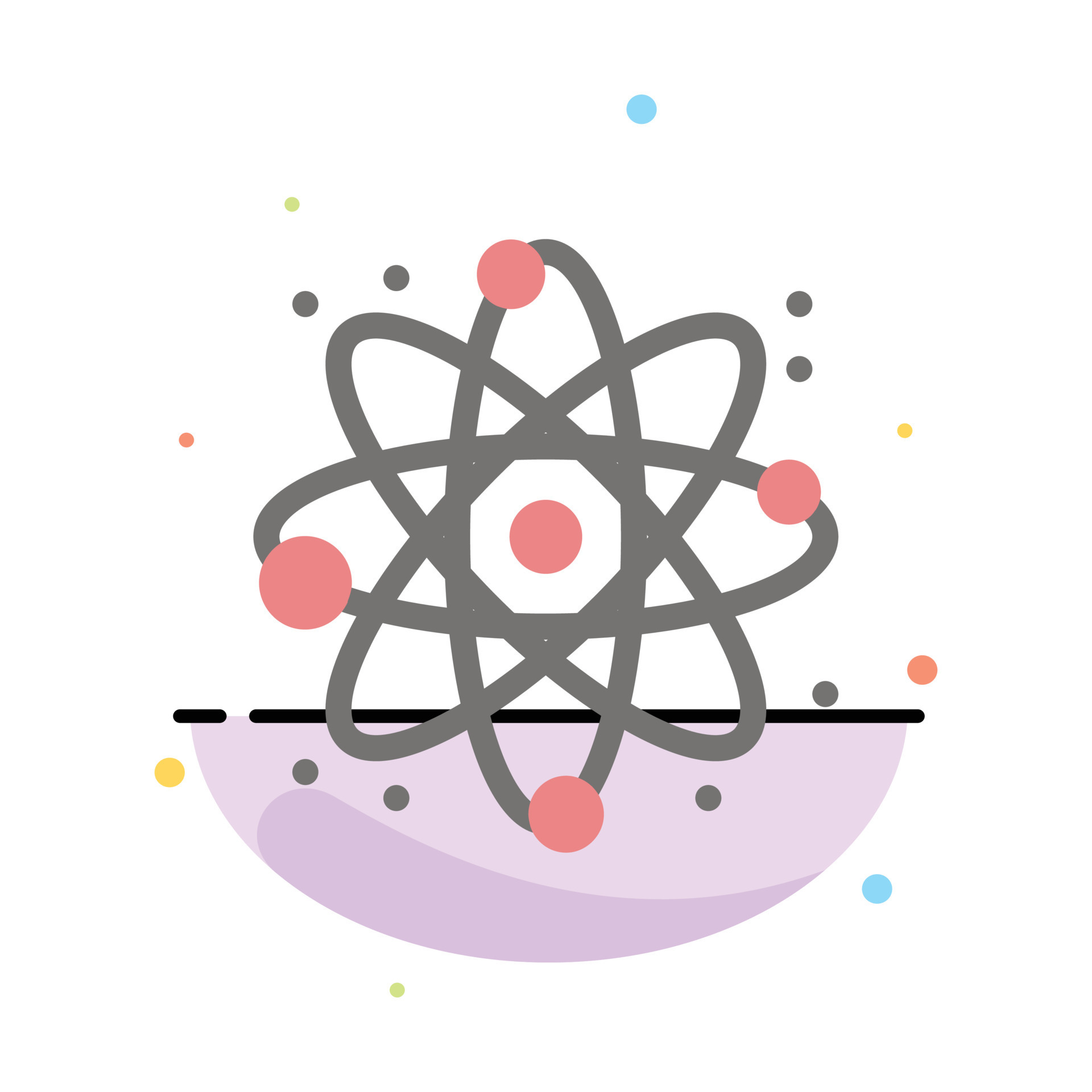 Physics React Science Abstract Flat Color Icon Template 13048168 Vector ...