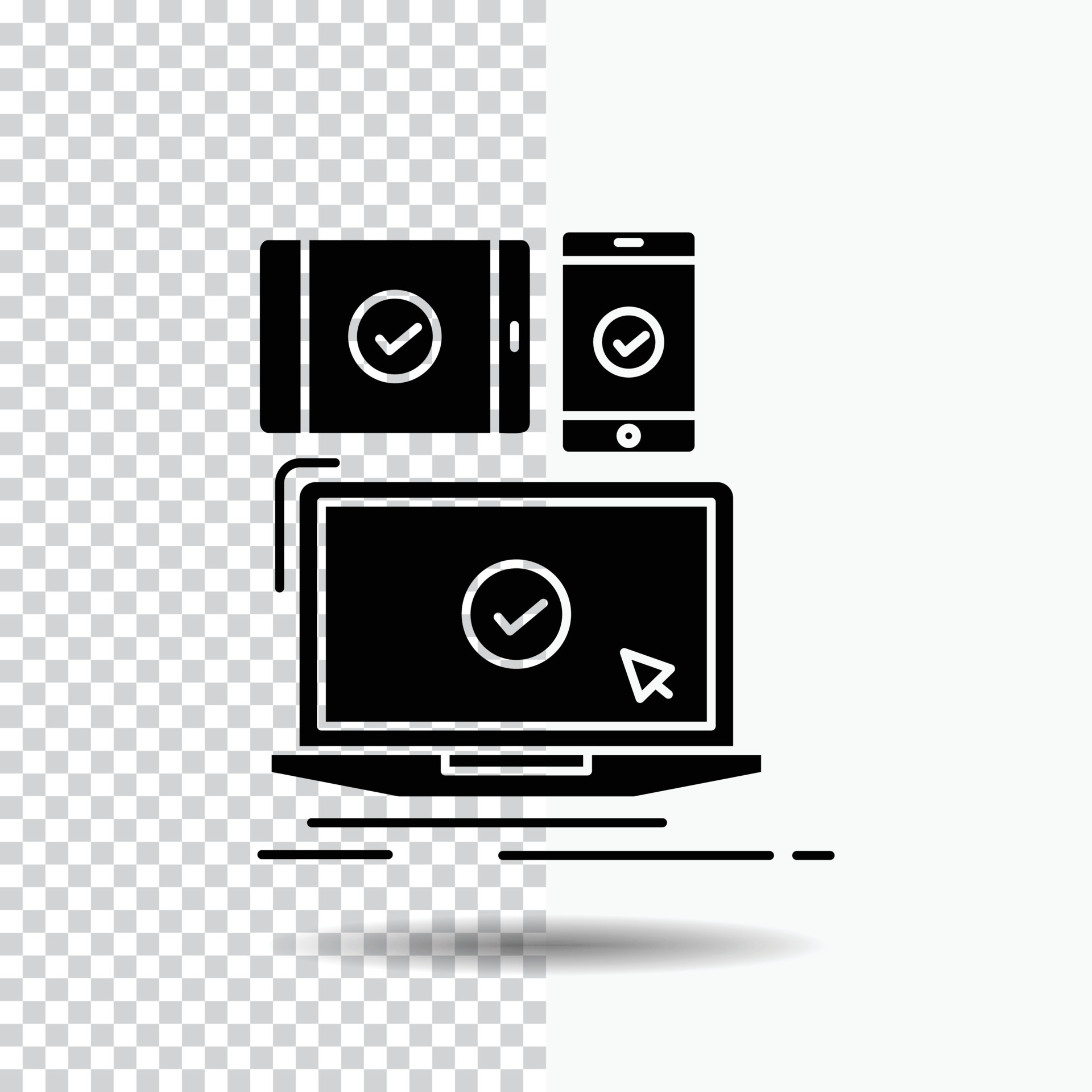 Computer Devices Mobile Responsive Technology Glyph Icon On
