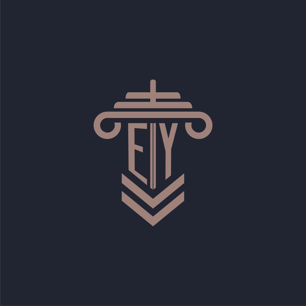 EY initial monogram logo with pillar design for law firm vector image ... EY initial monogram logo with pillar design for law firm vector image ...