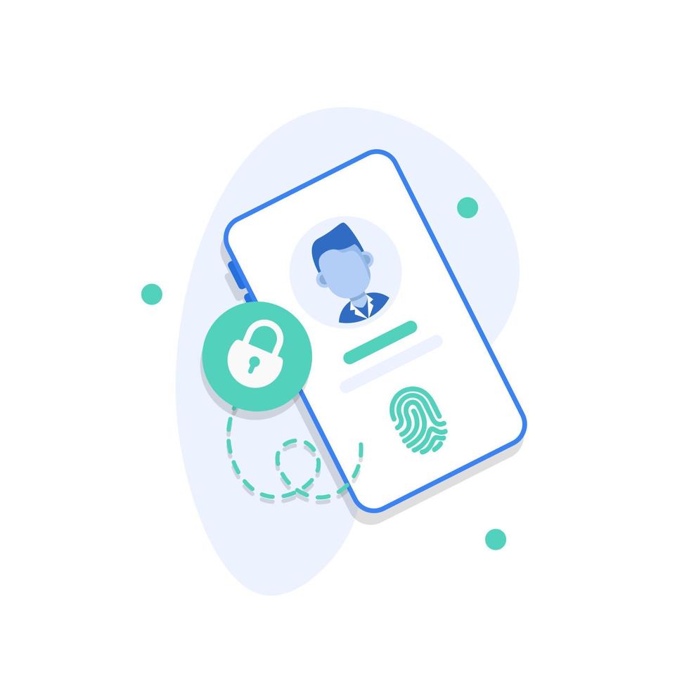 Mobile Phone Unlocked Notification Button And Password Field Vector