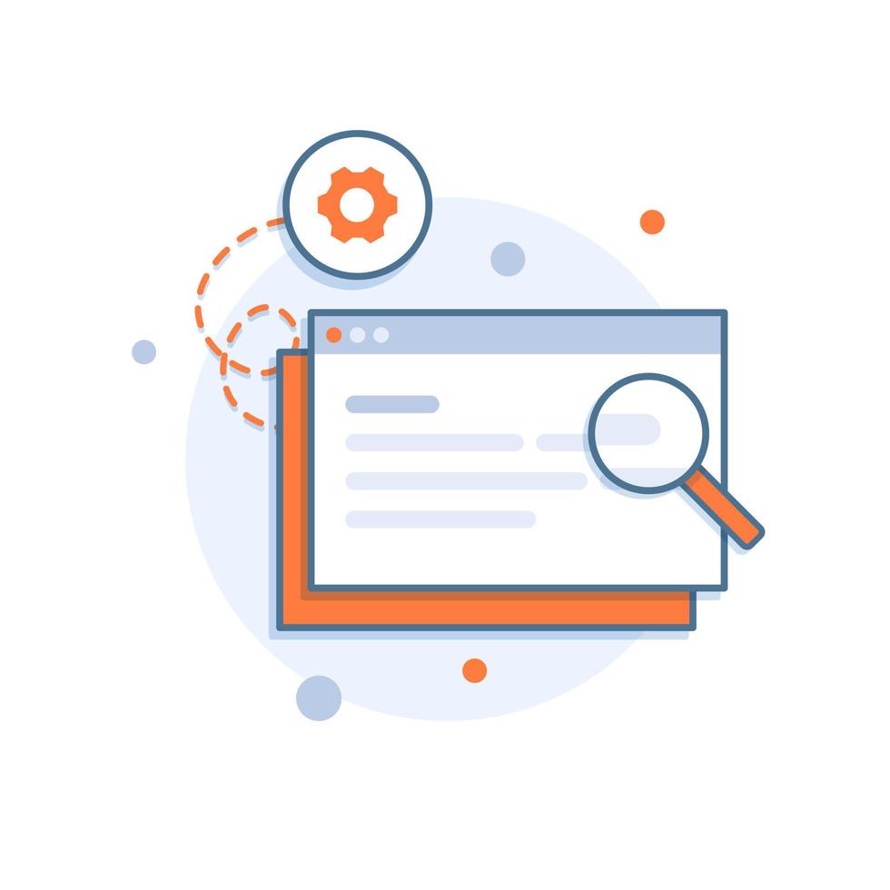 Search on the internet web page design 13050582 Vector Art at Vecteezy