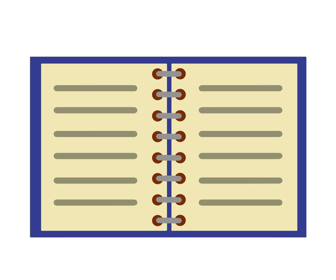 Notepad. Open Notebook For Writing. School Book Or Textbook For