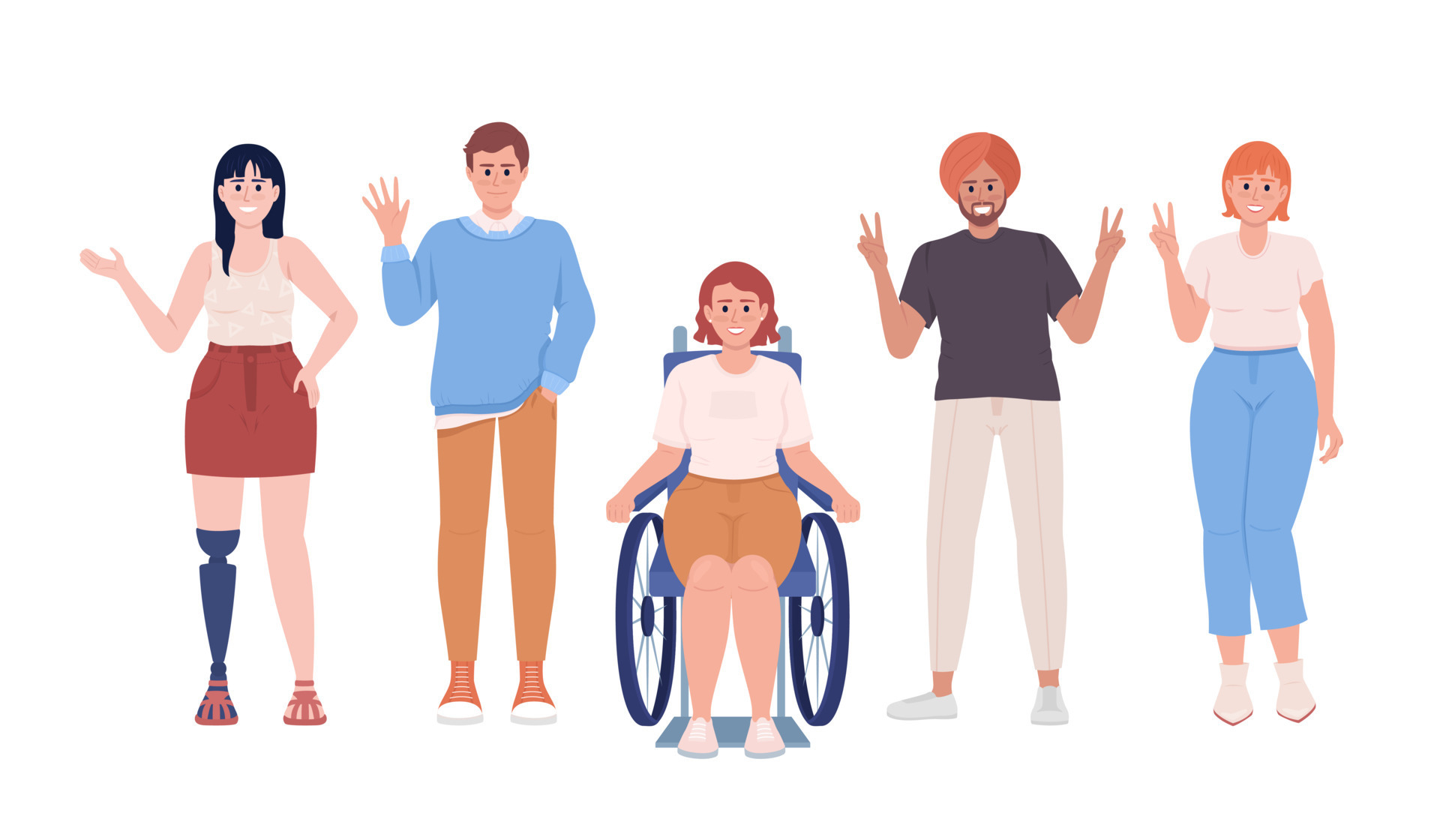 Diversity and inclusion semi flat color vector characters. Editable ... Diversity and inclusion semi flat color vector characters. Editable ...