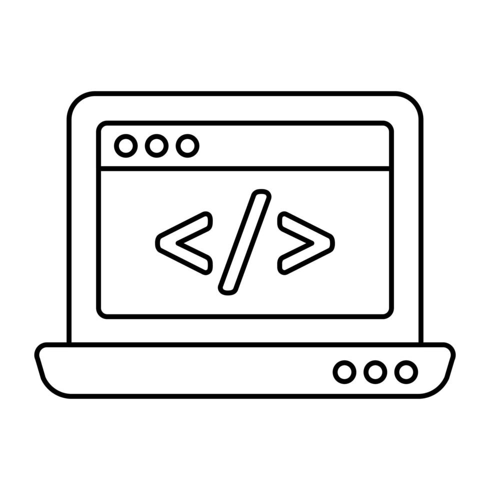 A unique design icon of web coding 13055224 Vector Art at Vecteezy