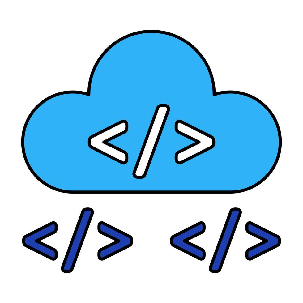 A unique design icon of web coding 13055276 Vector Art at Vecteezy