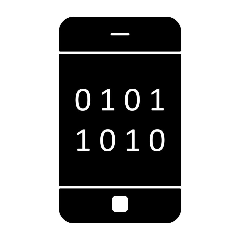 Modern design icon of mobile binary code 13055278 Vector Art at Vecteezy
