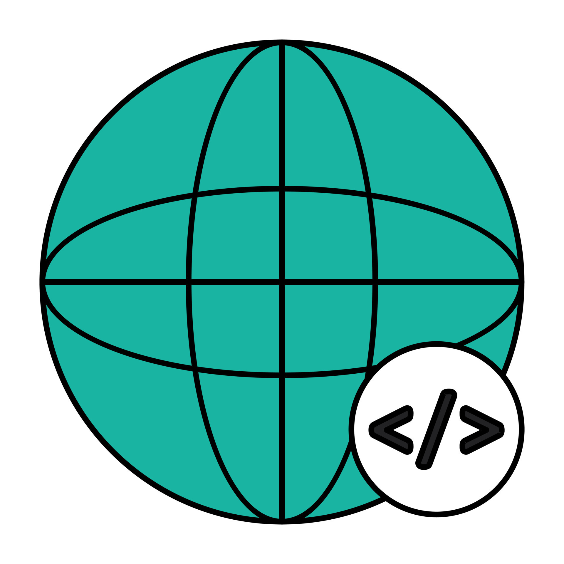 A unique design icon of global coding 13055286 Vector Art at Vecteezy
