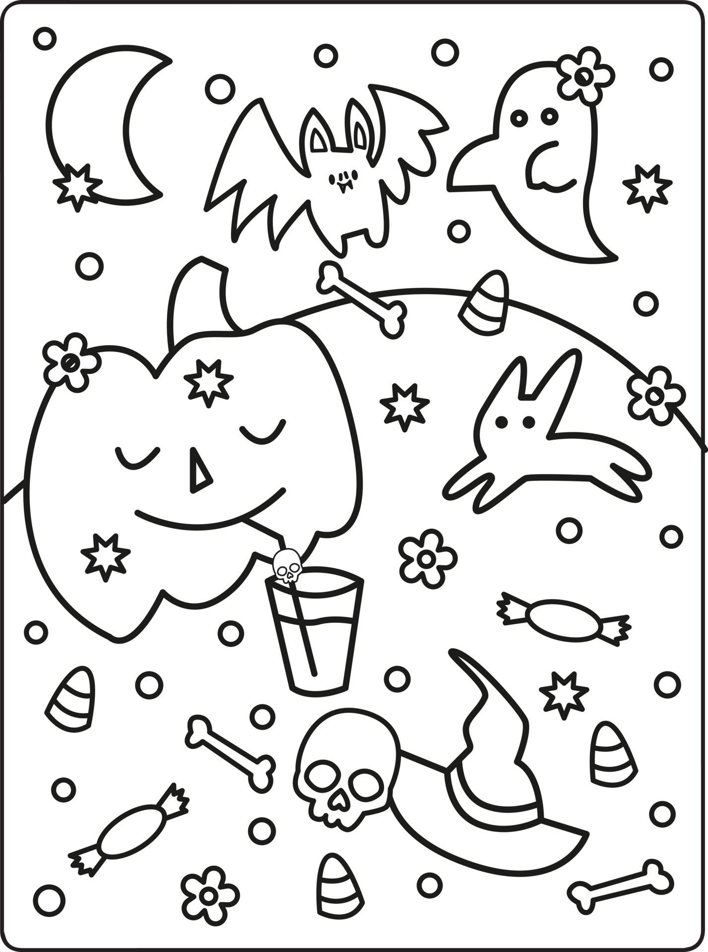Halloween Art And Illustrations For Coloring Pages 13058549 Vector Art halloween-art-and-illustrations-for-coloring-pages-13058549-vector-art