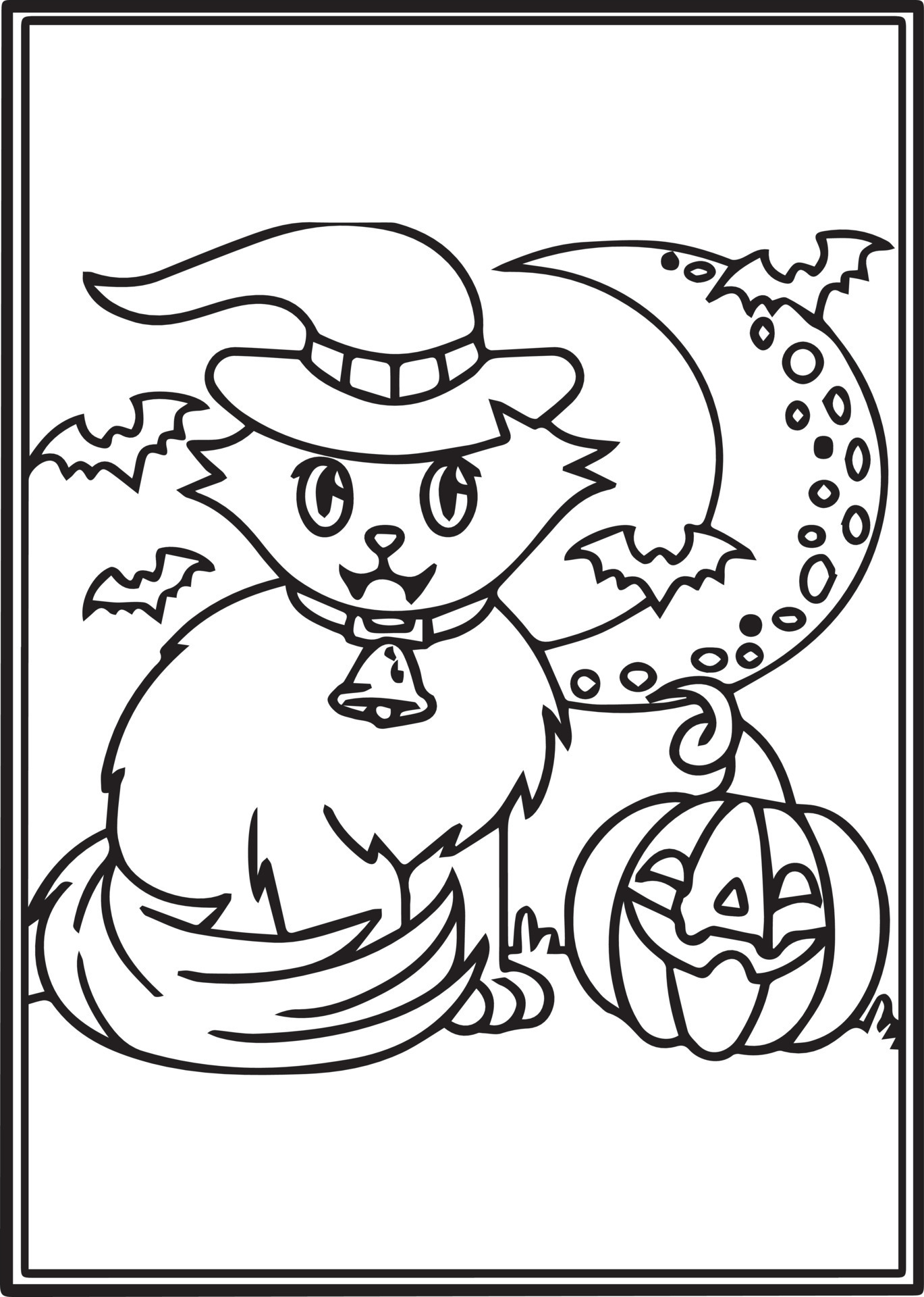 Halloween Art And Illustrations For Coloring Pages 13058703 Vector Art ...