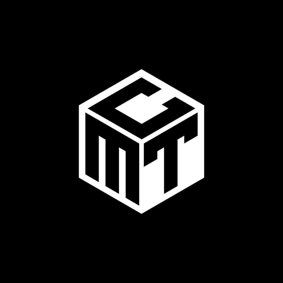 Mtc Letter Logo Design With Black Background In Illustrator Vector