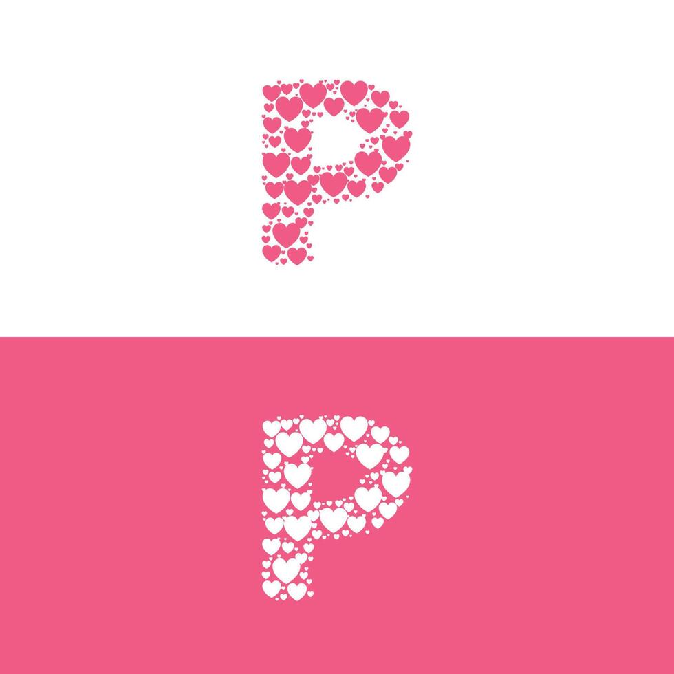 P Love Letter Logo Beauty 13061275 Vector Art At Vecteezy