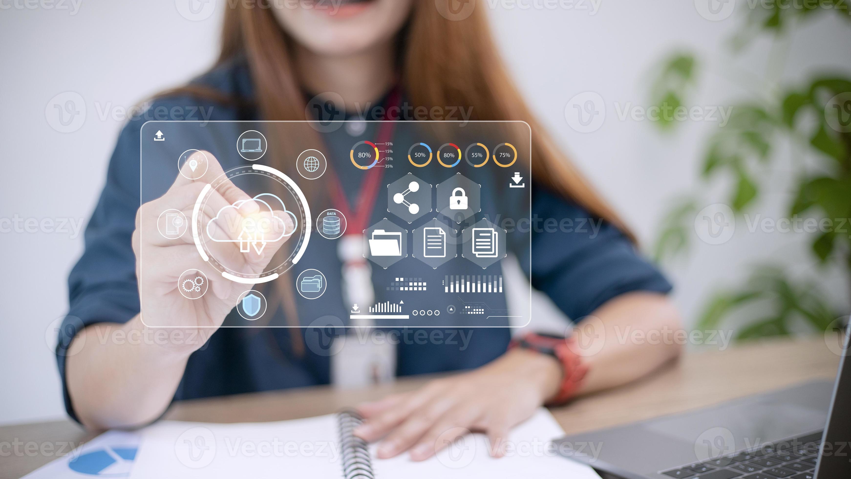Cloud Computing Diagram Network Data Storage Technology Service