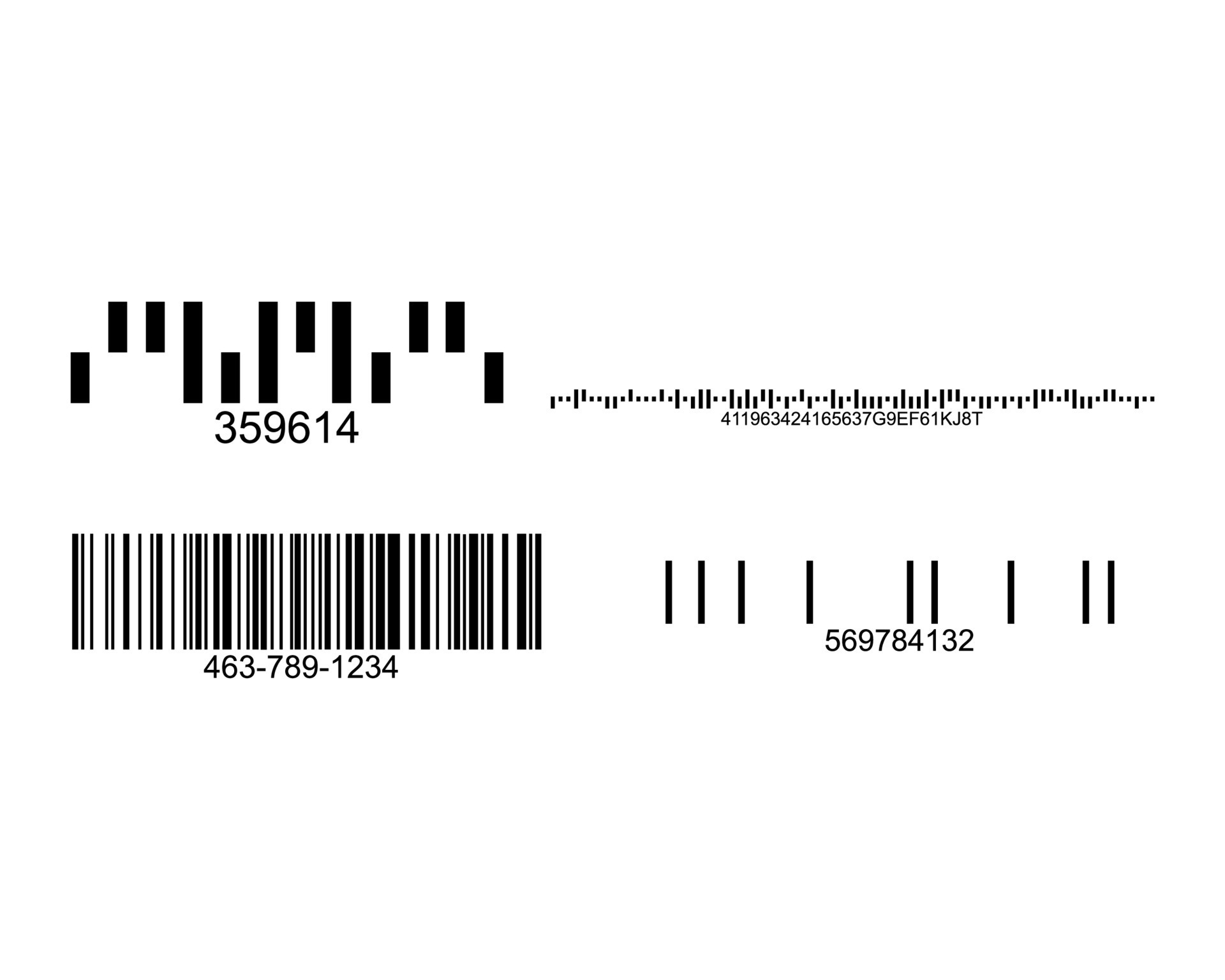 Set of Barcodes 13064019 Vector Art at Vecteezy