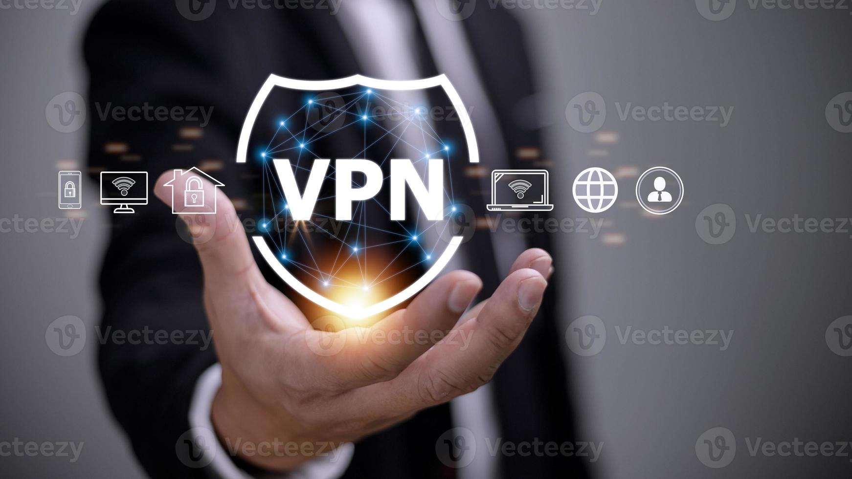 VPN secure connection concept. Person using Virtual Private Network ... VPN secure connection concept. Person using Virtual Private Network ...