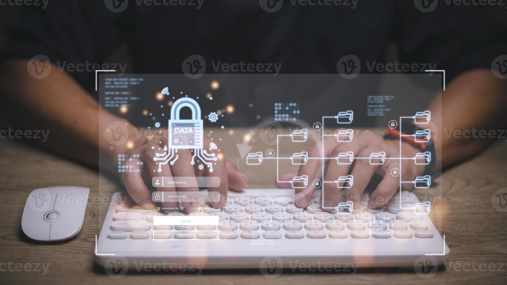 Concept Of Cyber Security Information Security And Encryption Secure Access To Users Personal