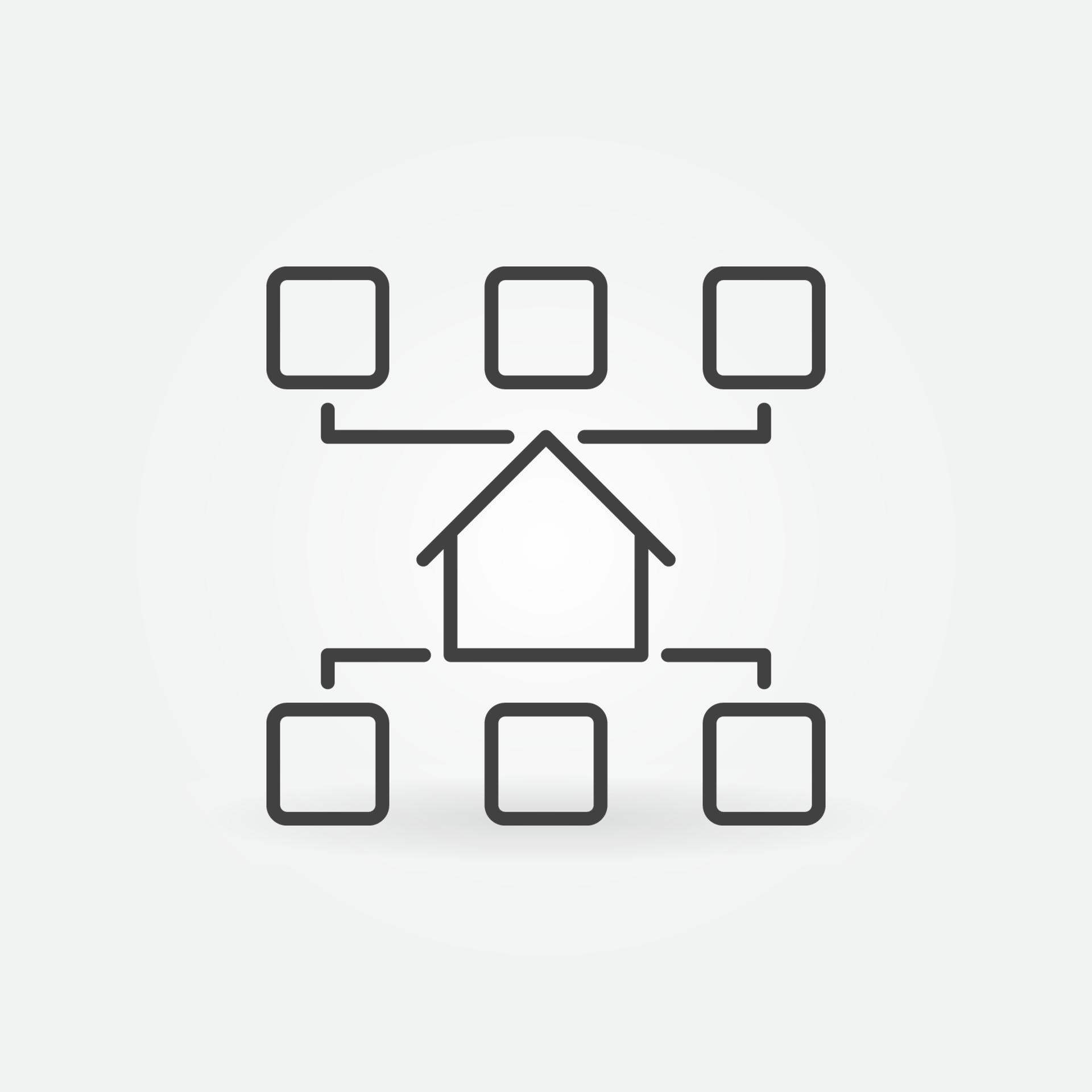 Work At Home Linear Vector Concept Minimal Icon Or Logo 13065857 Vector Art At Vecteezy