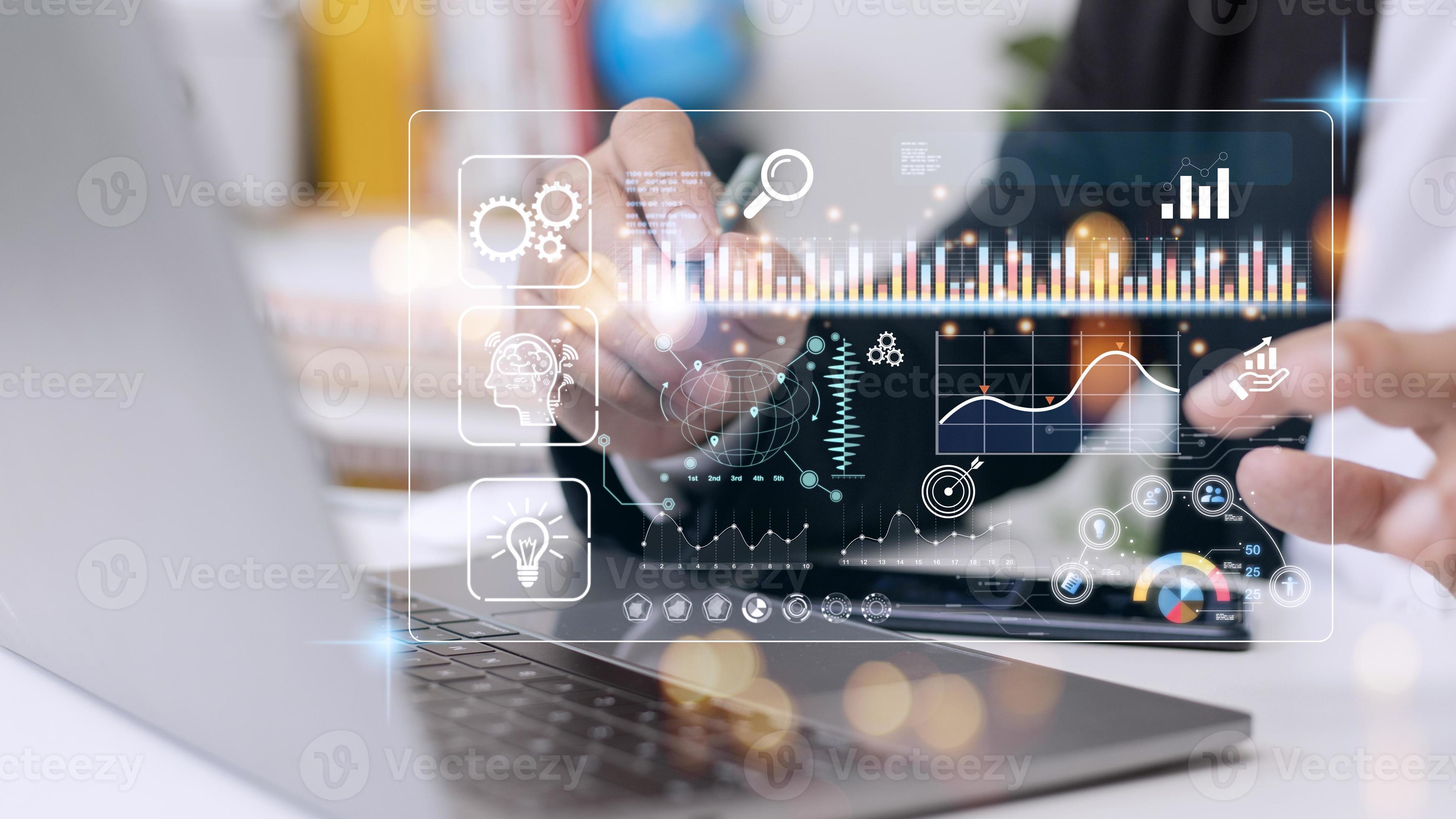 Data scientists. Man programmer using laptop analyzing and development ... Data scientists. Man programmer using laptop analyzing and development ...