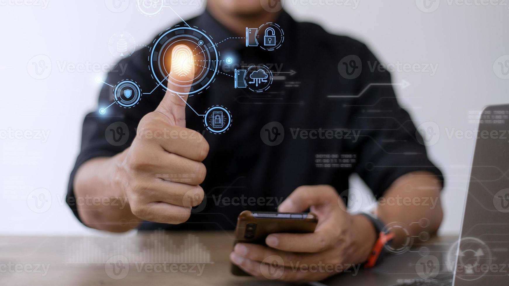 Technology Fingerprint Scan Provides Security Digital Transformation