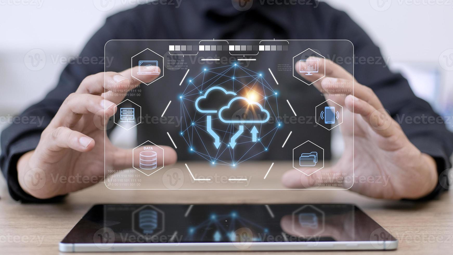 Cloud Computer Technology And Storage Online For Computer Business Network Ideas Connected To