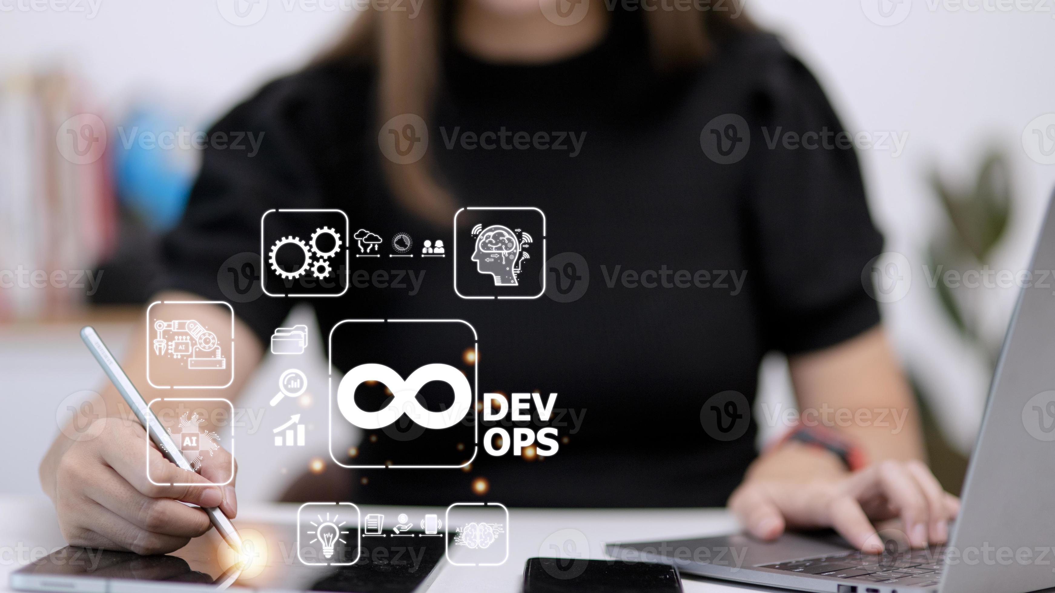 DevOps concept, software development and IT operations, agile programming 13068599 Stock Photo ...