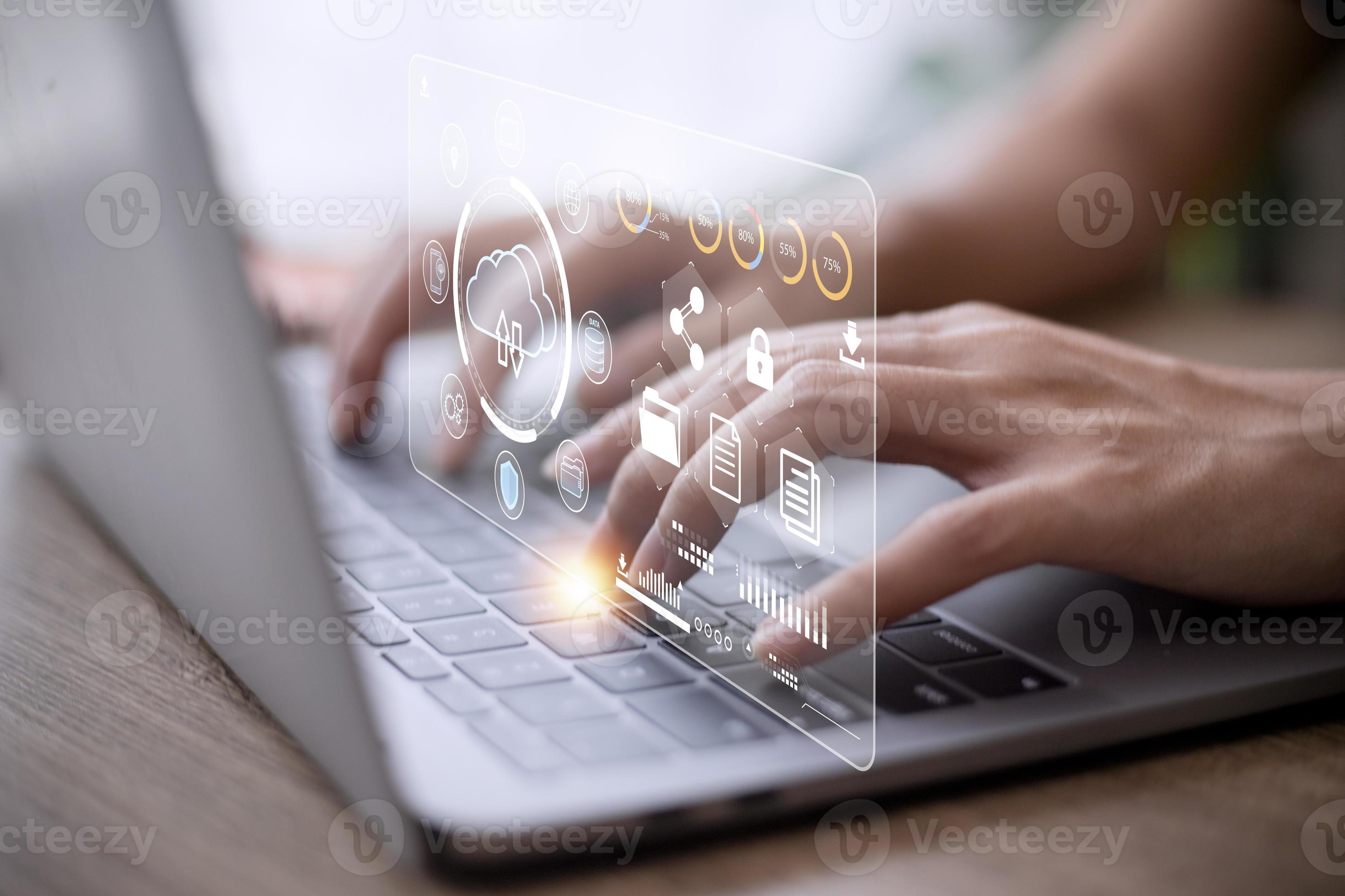 Cloud Computing Diagram Network Data Storage Technology Service