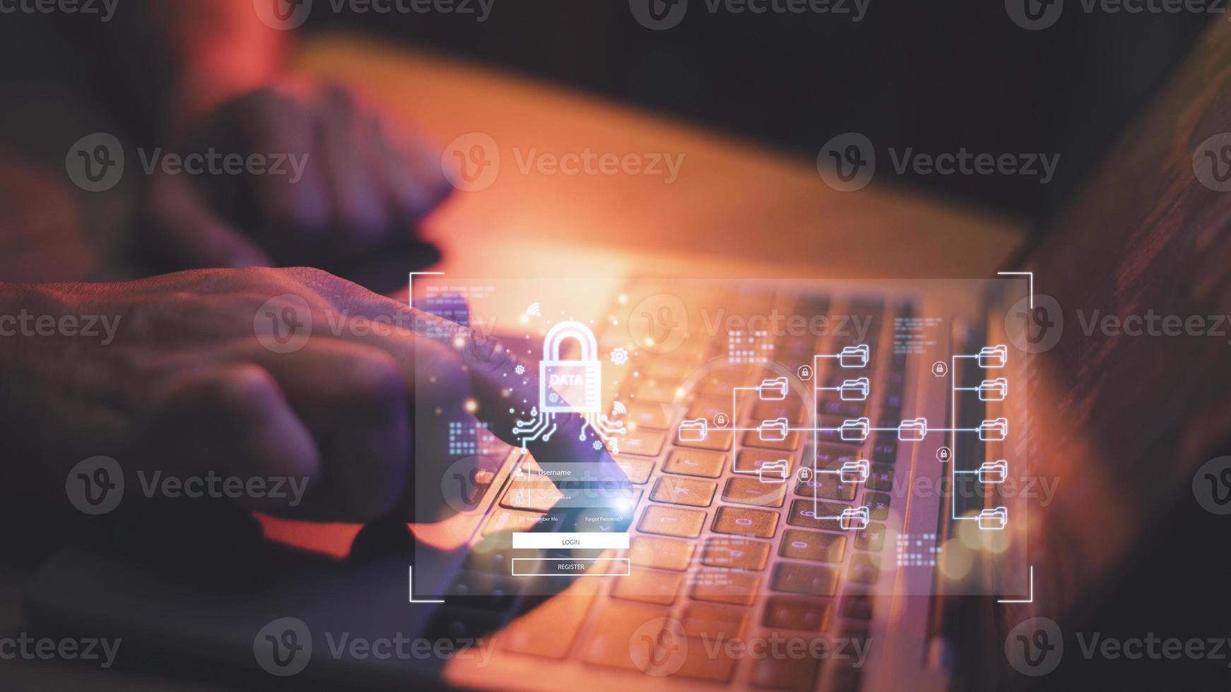 Concept Of Cyber Security Information Security And Encryption Secure Access To Users Personal