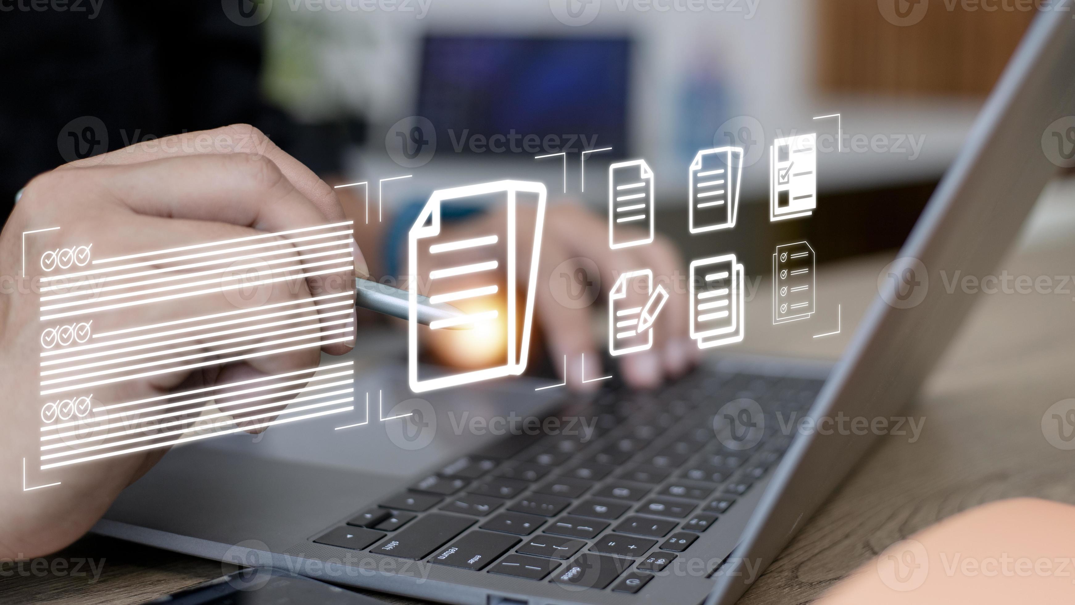 document management concept, online documentation database 13069696 ...