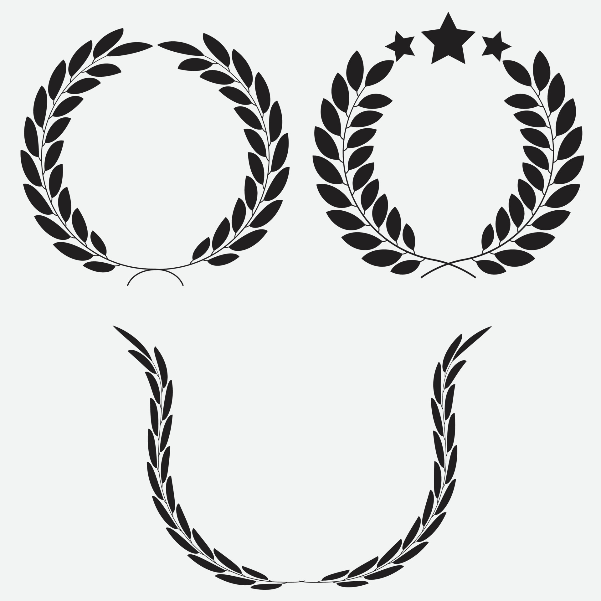 laurel wreath icon set 13073460 Vector Art at Vecteezy laurel wreath icon set 13073460 Vector Art at Vecteezy