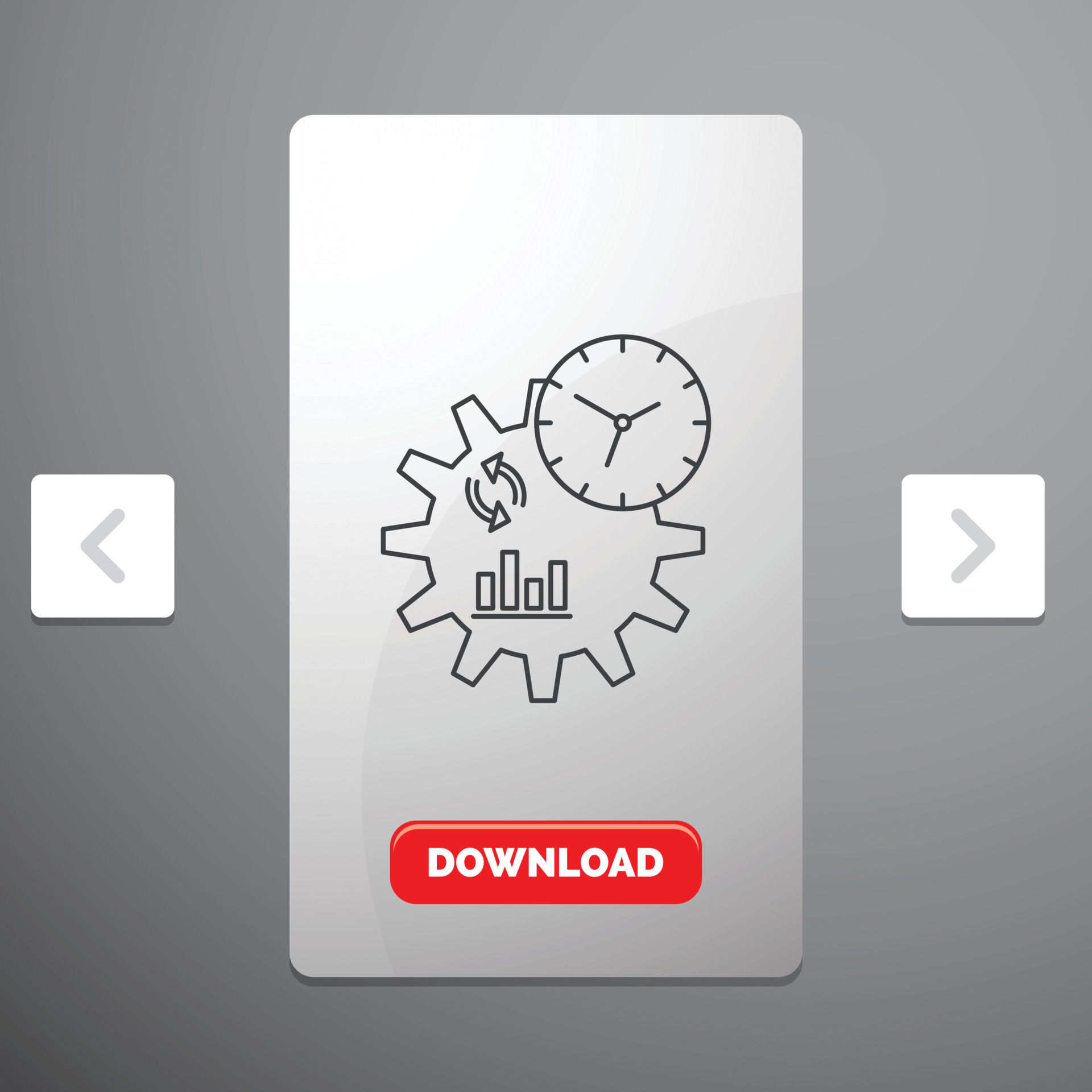 Business. engineering. management. process Line Icon 13075162 Vector ...