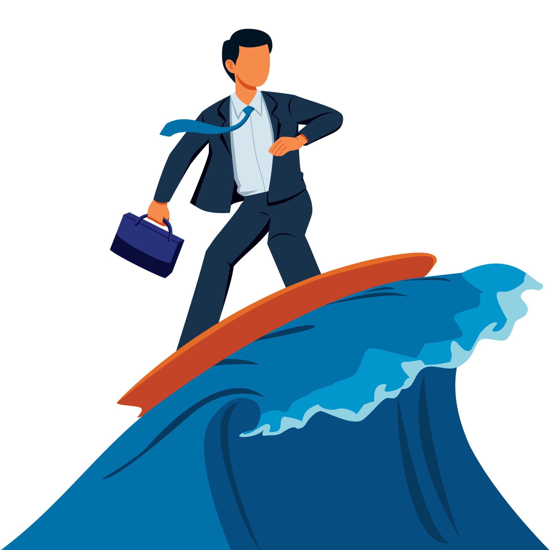 Businessman Riding Wave 13076849 Vector Art at Vecteezy Businessman Riding Wave 13076849 Vector Art at Vecteezy