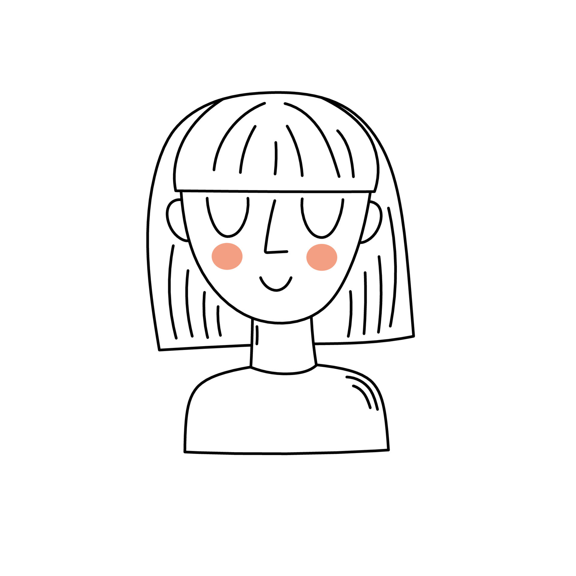 Portrait of a young girl with short hair 13077206 Vector Art at Vecteezy Portrait of a young girl with short hair 13077206 Vector Art at Vecteezy
