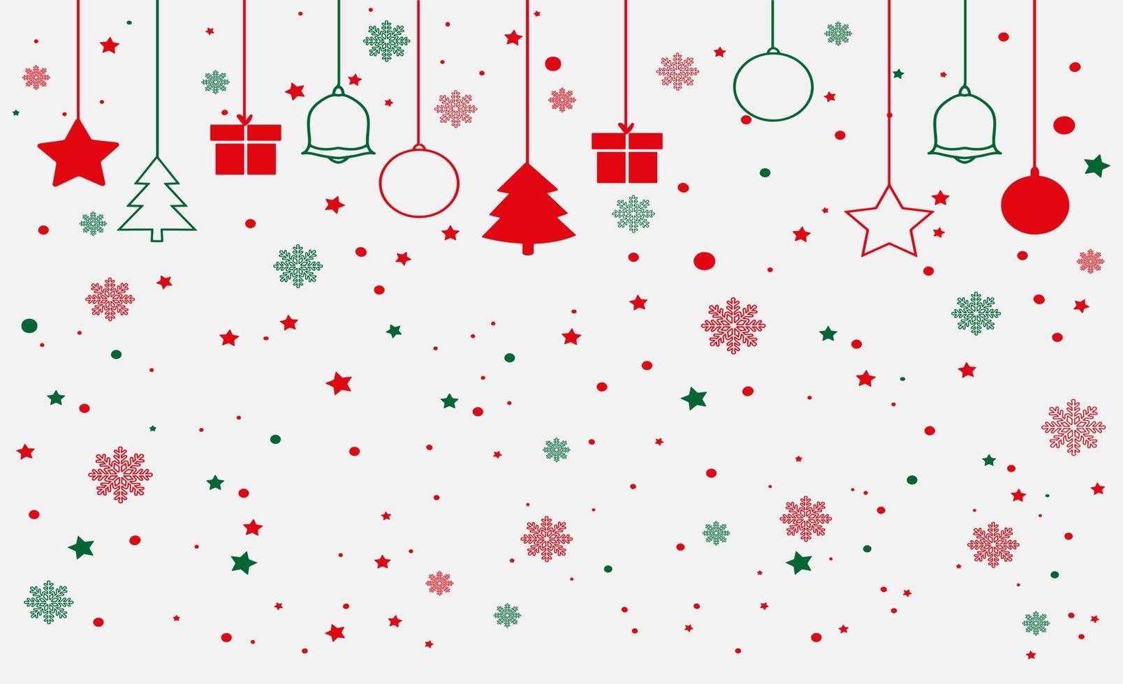 Latar belakang putih salju dengan gantungan hiasan natal. Desain musim ... Latar belakang putih salju dengan gantungan hiasan natal. Desain musim ...