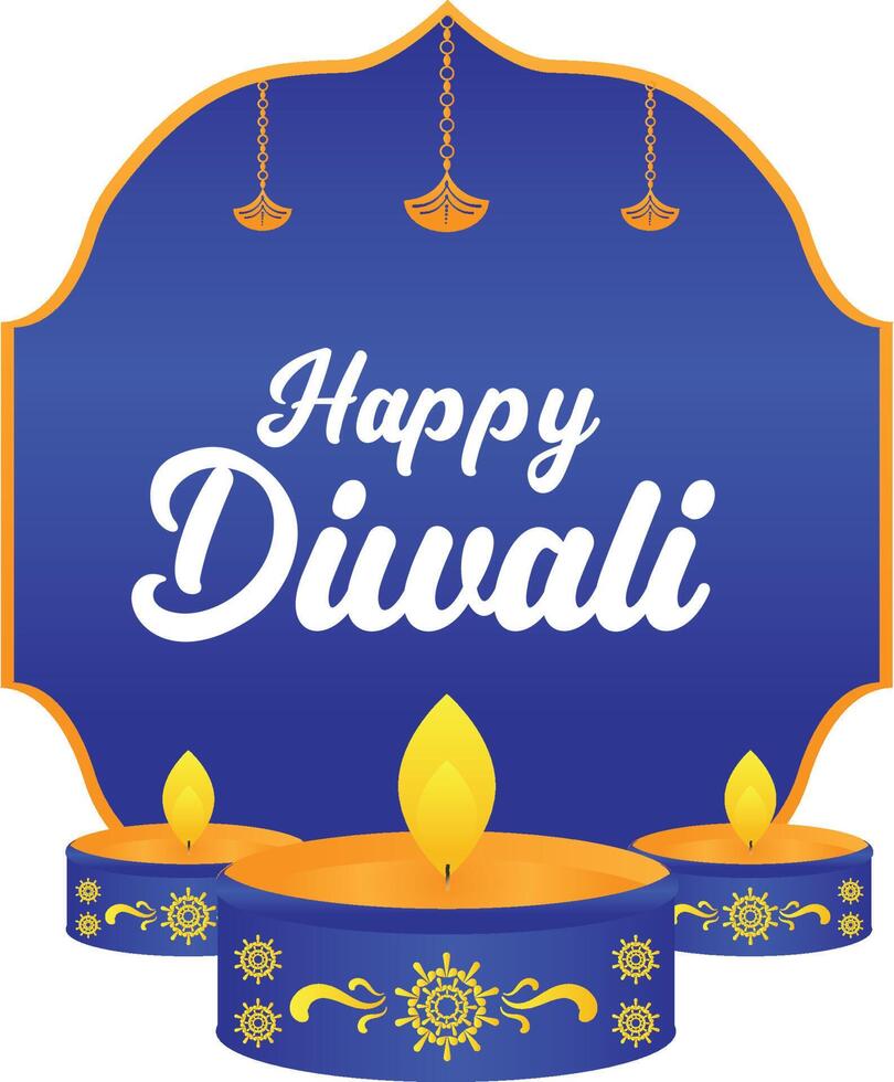 Happy Diwali Vector Illustration Diwali Card 13077261 Vector Art At