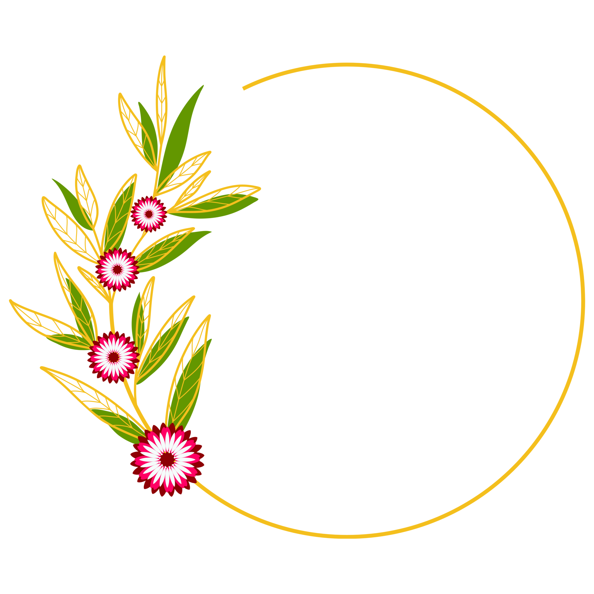 Free Gold Leaves Circle Frame with Pink Flower 13077845 PNG with ... Free Gold Leaves Circle Frame with Pink Flower 13077845 PNG with ...