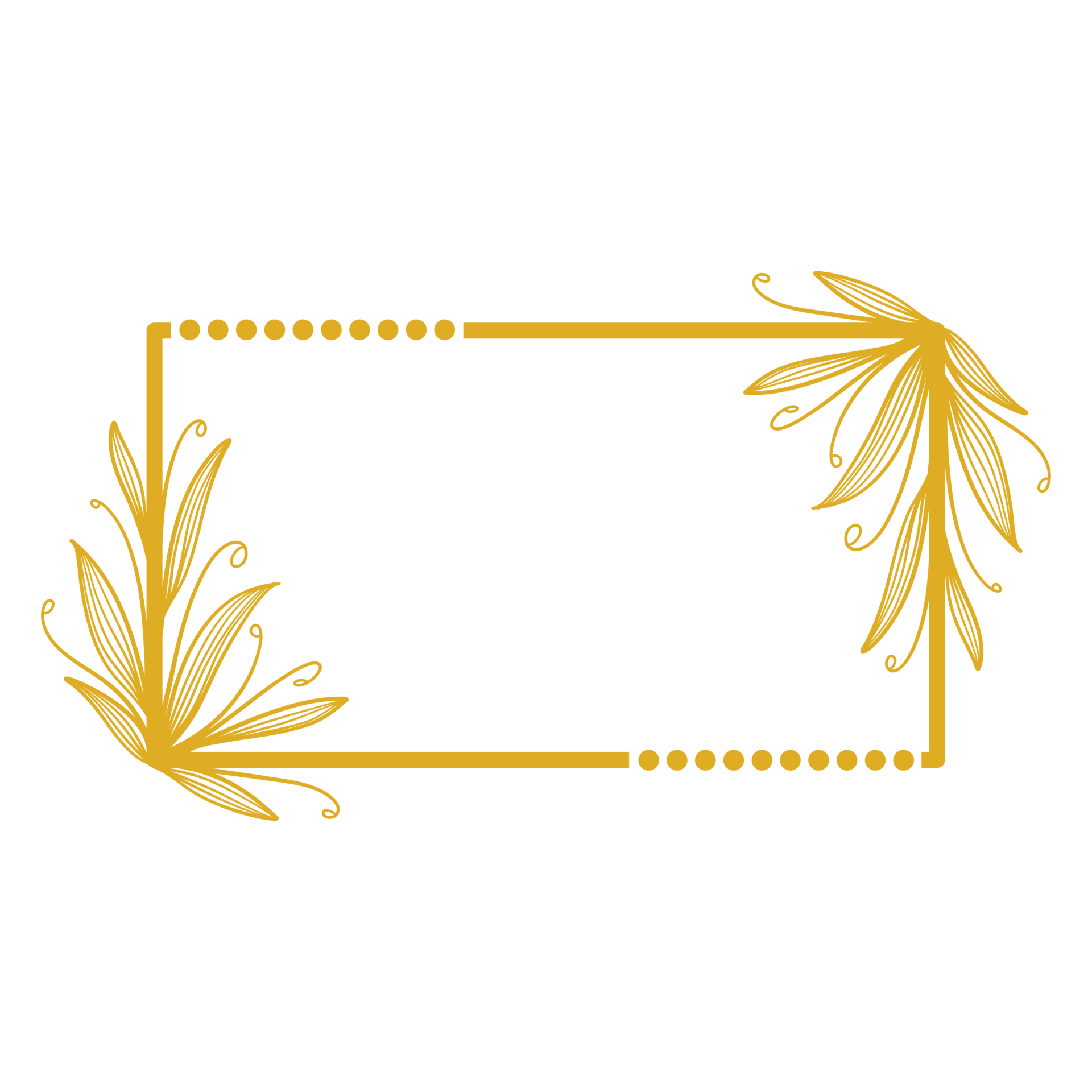 Golden Rectangle Frame with Leaves 13077909 PNG Golden Rectangle Frame with Leaves 13077909 PNG