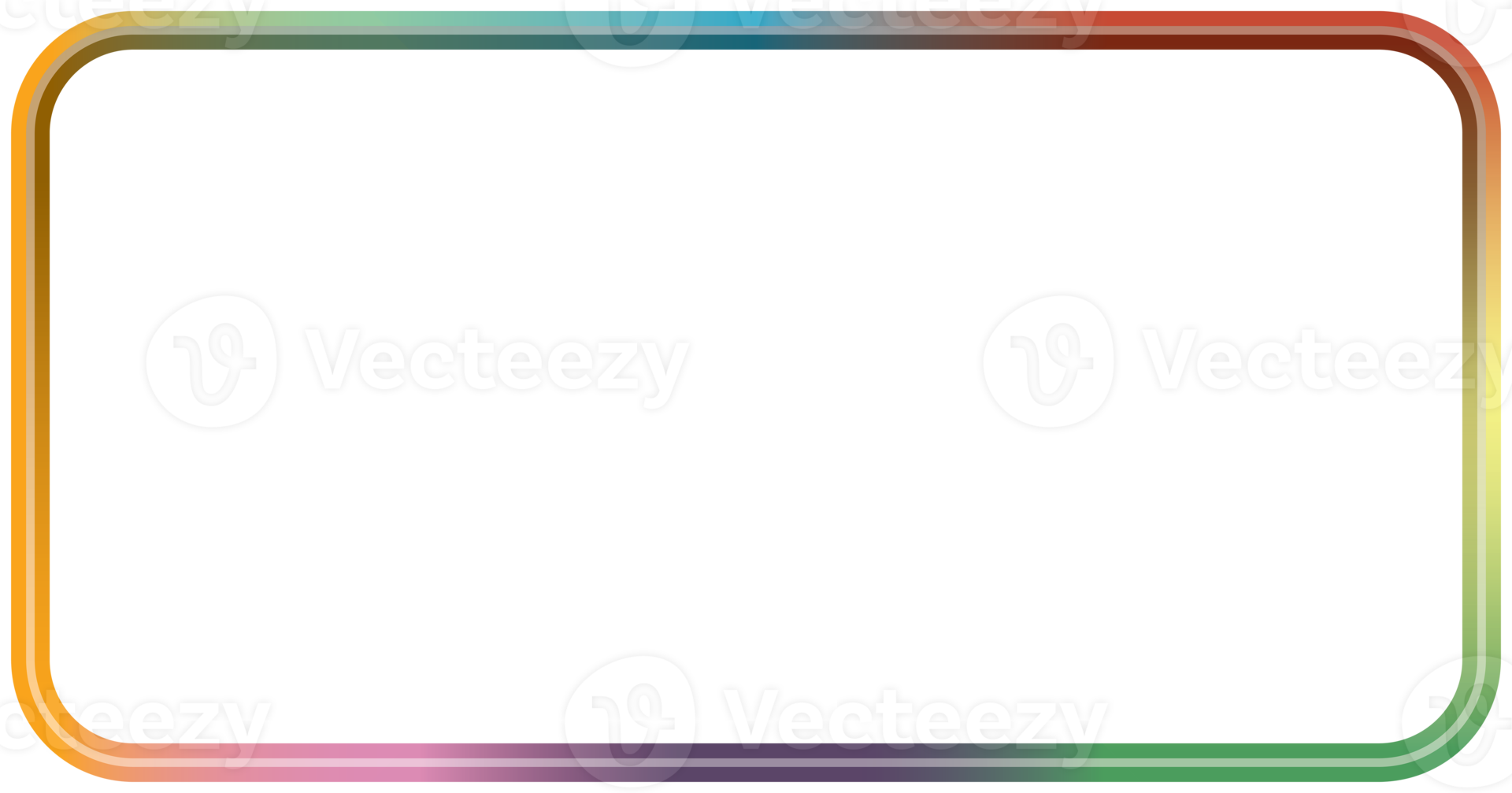 Colorful Metal Rectangle Frame 13078568 Png