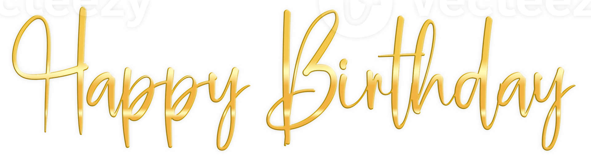 Letras De Texto Dorado Feliz Cumpleaños Recortadas 13078978 Png